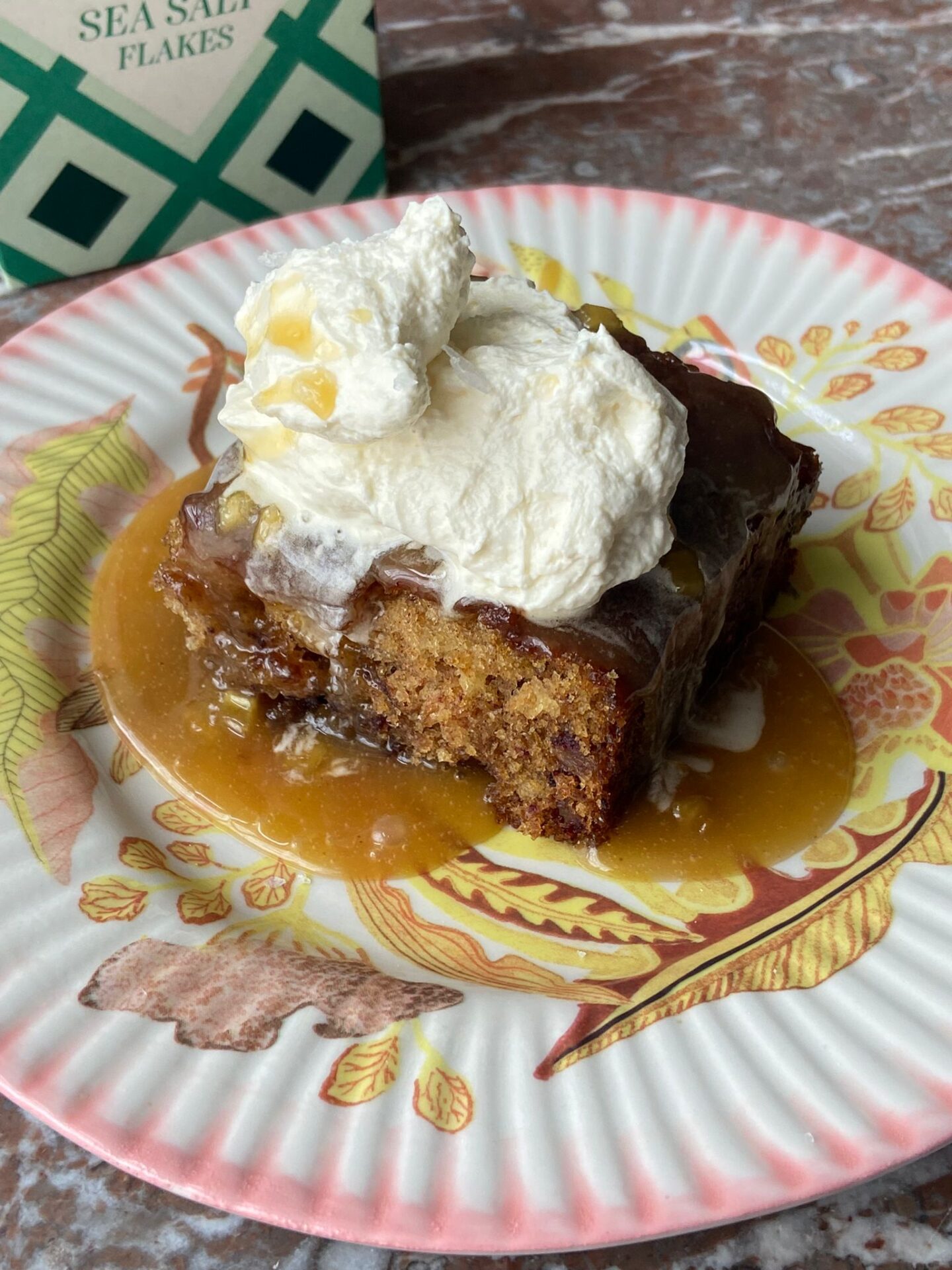 Salted Date Cake with Ginger Toffee Sauce - Maldon Salt