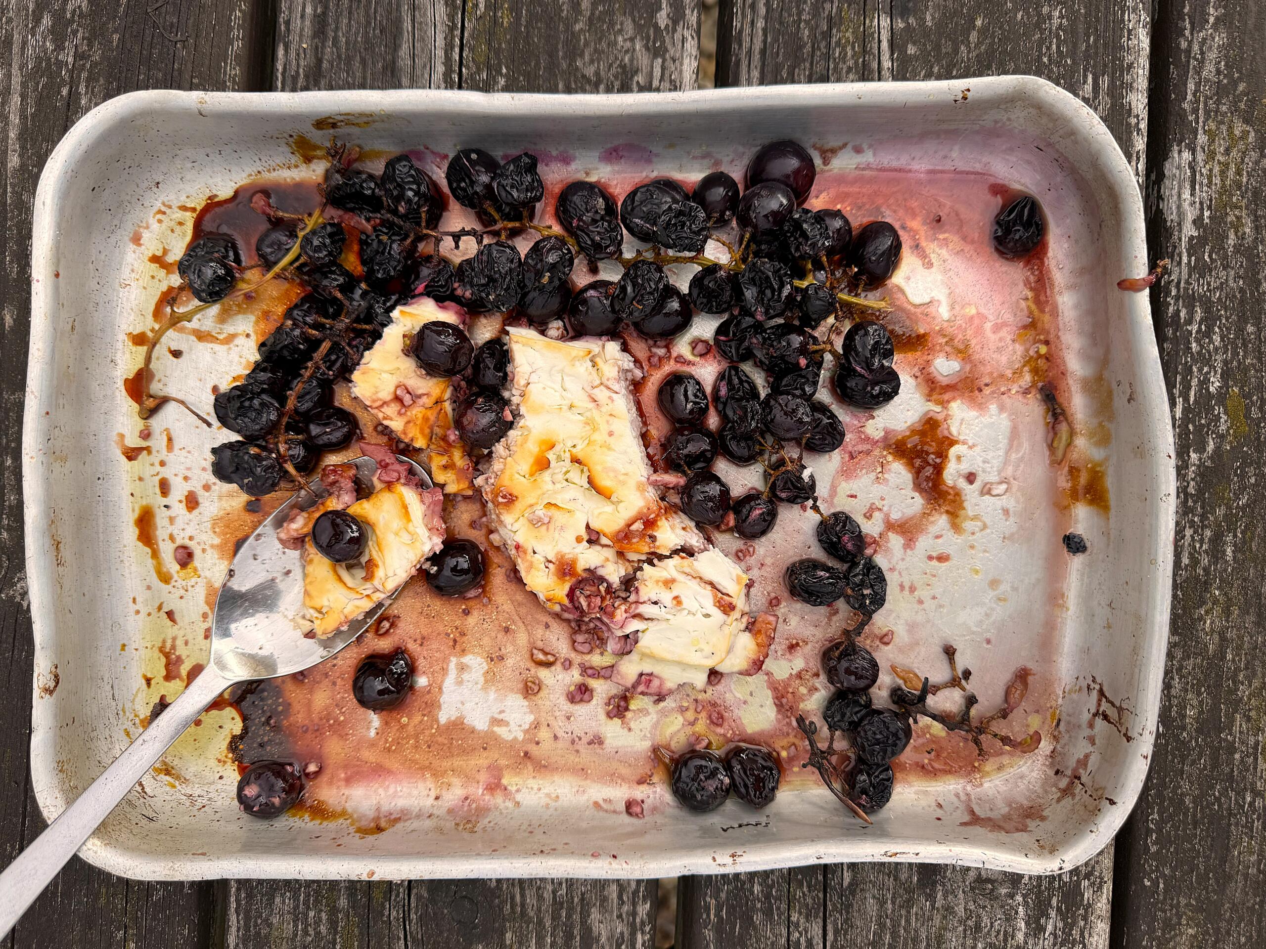 Smoked Roasted Grapes and Feta - Maldon Salt